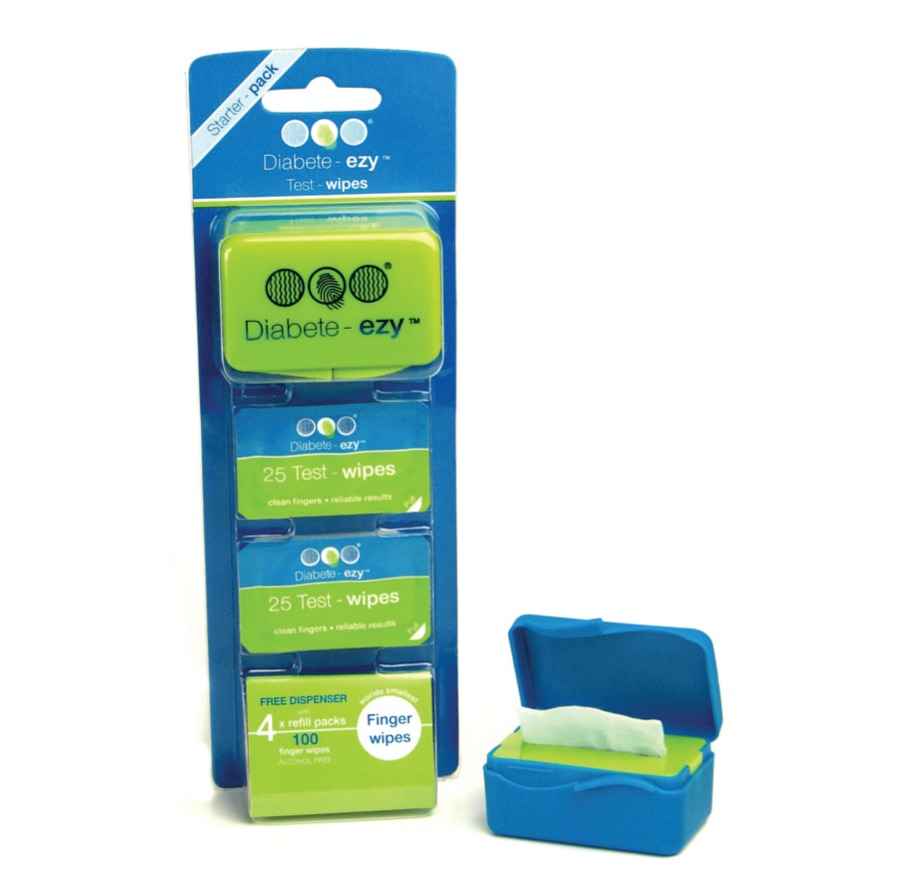 Diabete-ezy Test-wipe Starter Pack Test Wipes 100 Pack - Diabetes SA